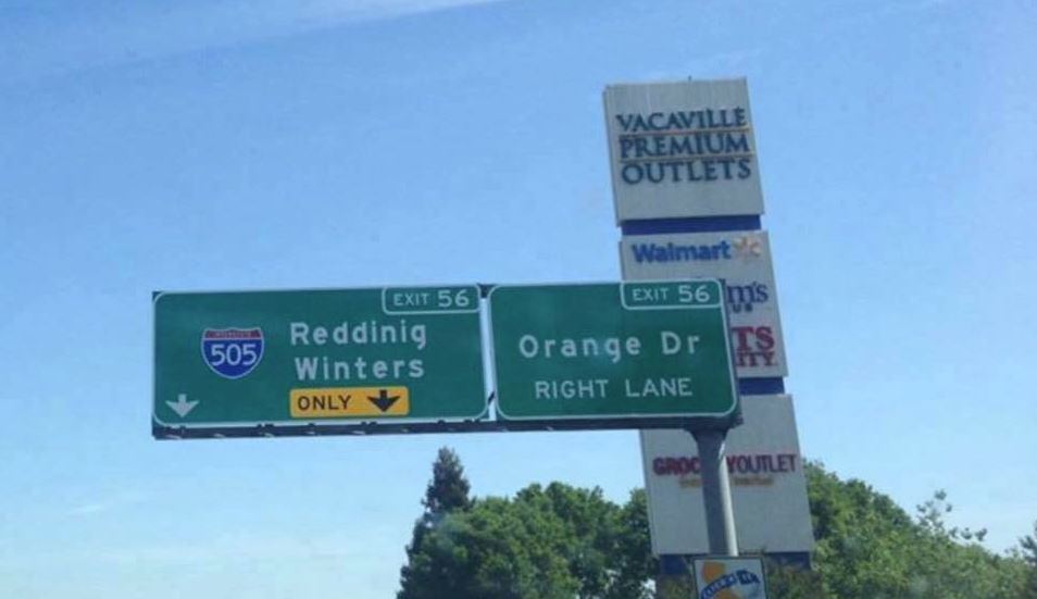 No one is above typos -- not even Caltrans... or the city of Vacaville ...