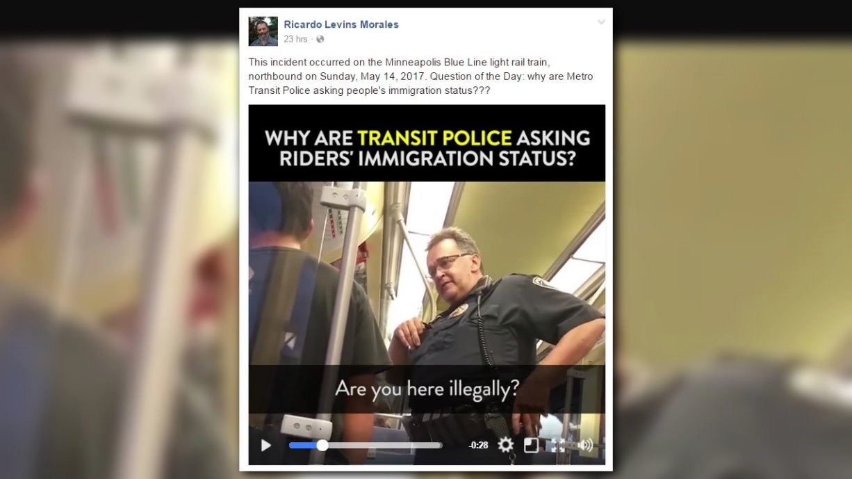Video shows Minneapolis transit officer asking passenger about ...