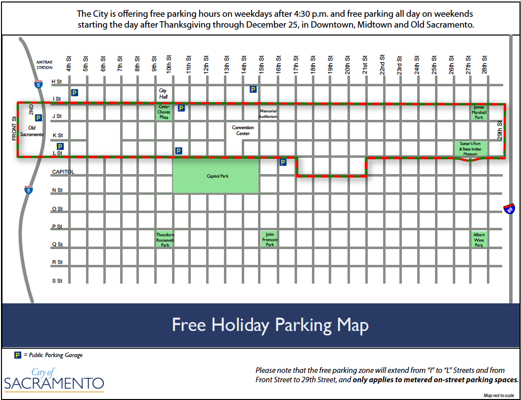 Free, metered parking returns Downtown throughout holidays | abc10.com